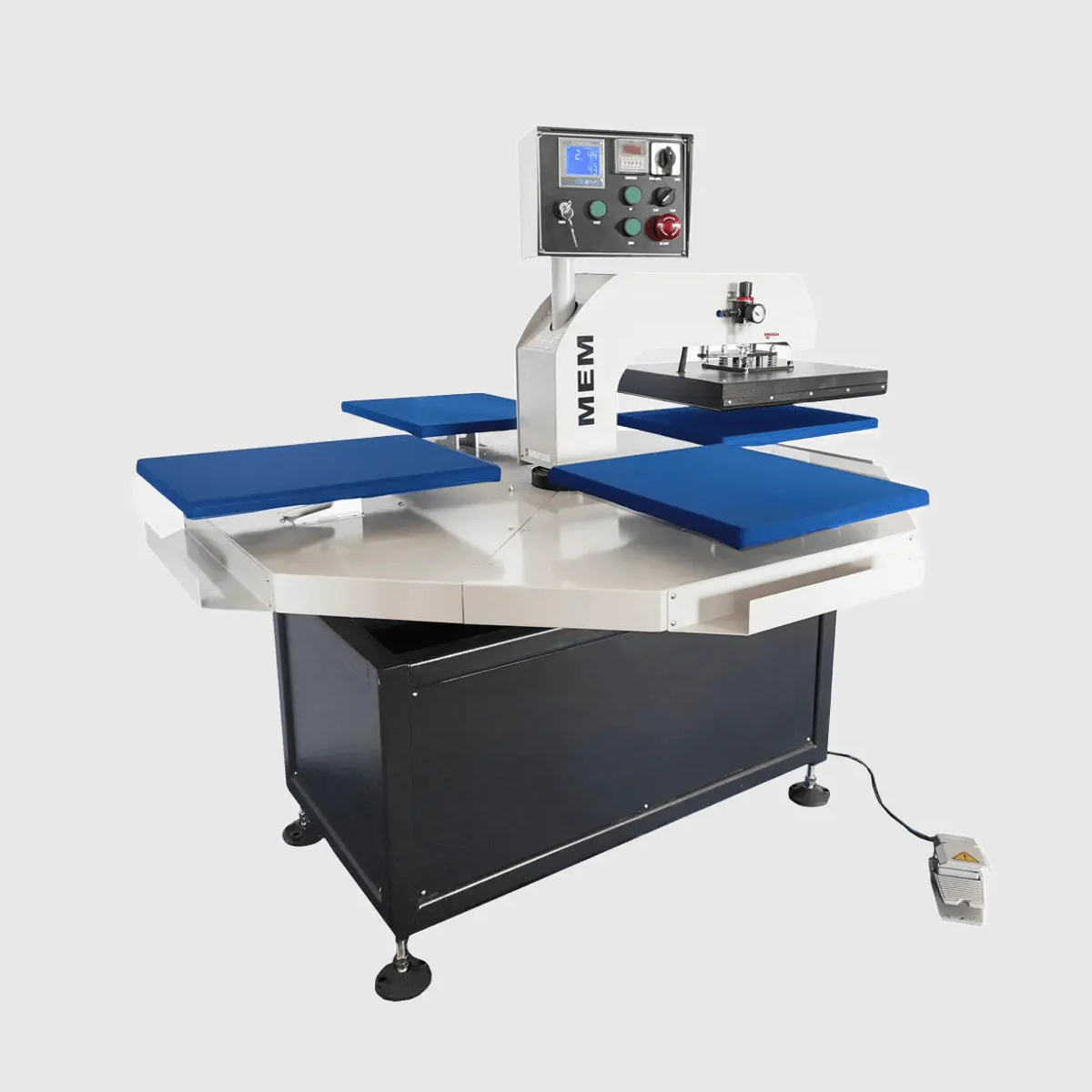 MEM 4 Station Pneumatic Heat Press Machine for DTF | TZ-4050